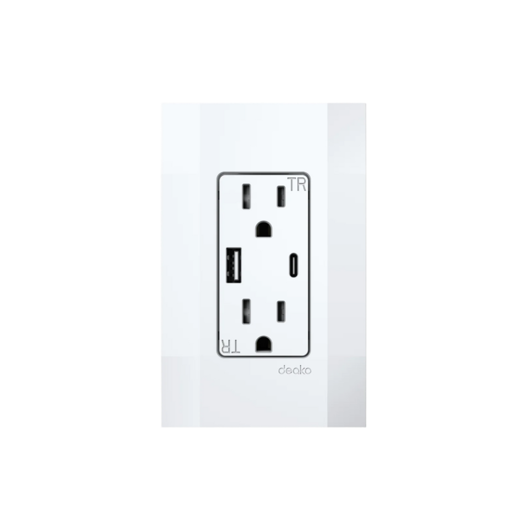 Quick Wire Connector (Backplate) & Faceplate with Single-Pole Simple R ...