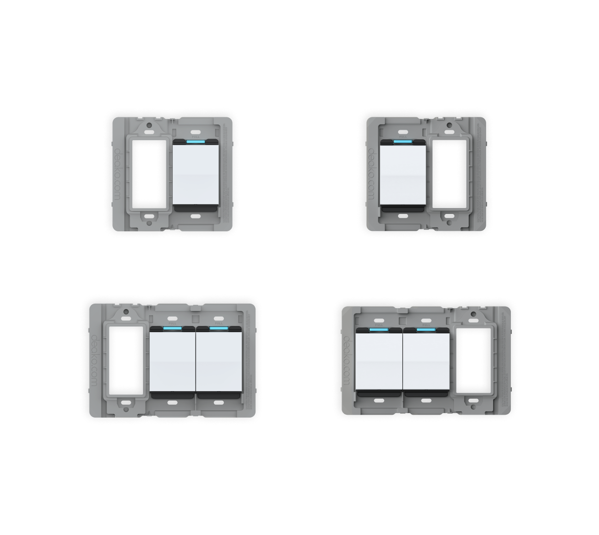 Backplate with Outlet with Single-Pole Simple Rocker Switch – Deako