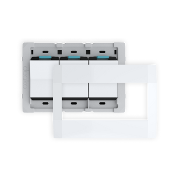 Quick Wire Connector (Backplate) & Faceplate with Single-Pole Simple R ...