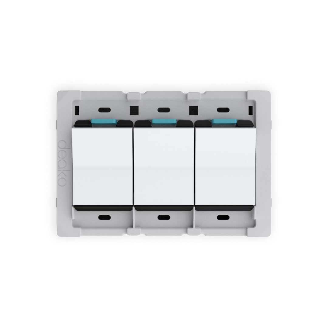 Universal Backplate with Single Pole Simple Rocker Switch – Deako
