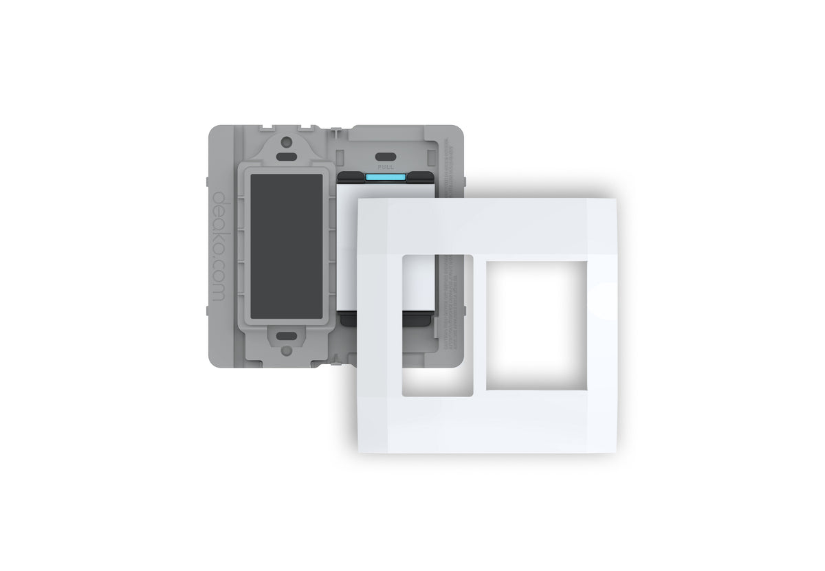 Backplate with Outlet & Faceplate with Single-Pole Simple Rocker Switc ...