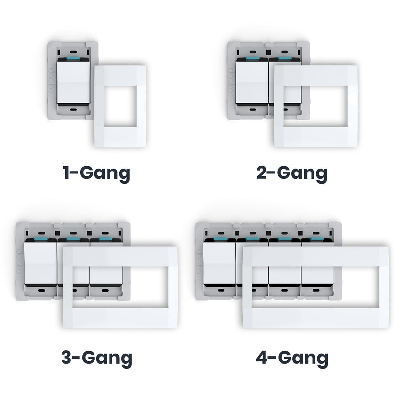 Quick Wire Backplate & Faceplate with Single Pole Simple Rocker Switch ...