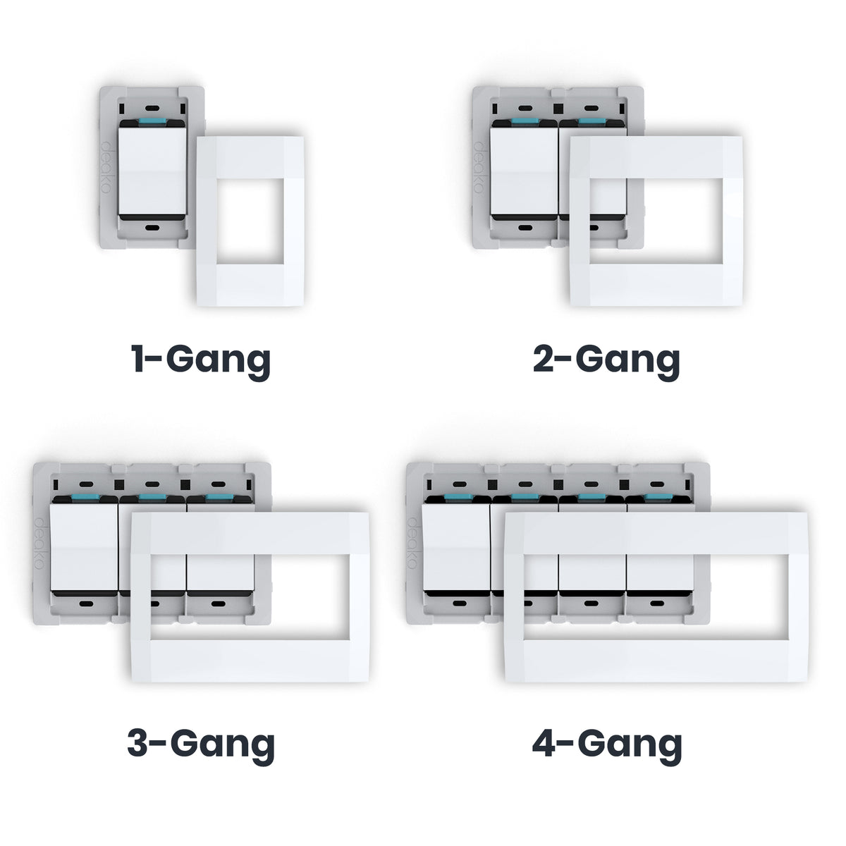 Quick Wire Backplate & Faceplate with Single Pole Simple Rocker Switch ...